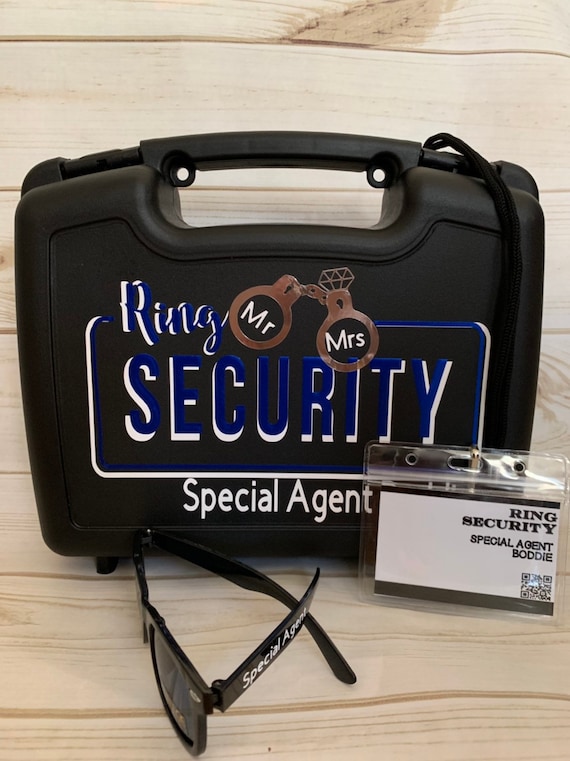 SET of RING SECURITY Briefcase Badge and Glasses Party Supplies Paper ...