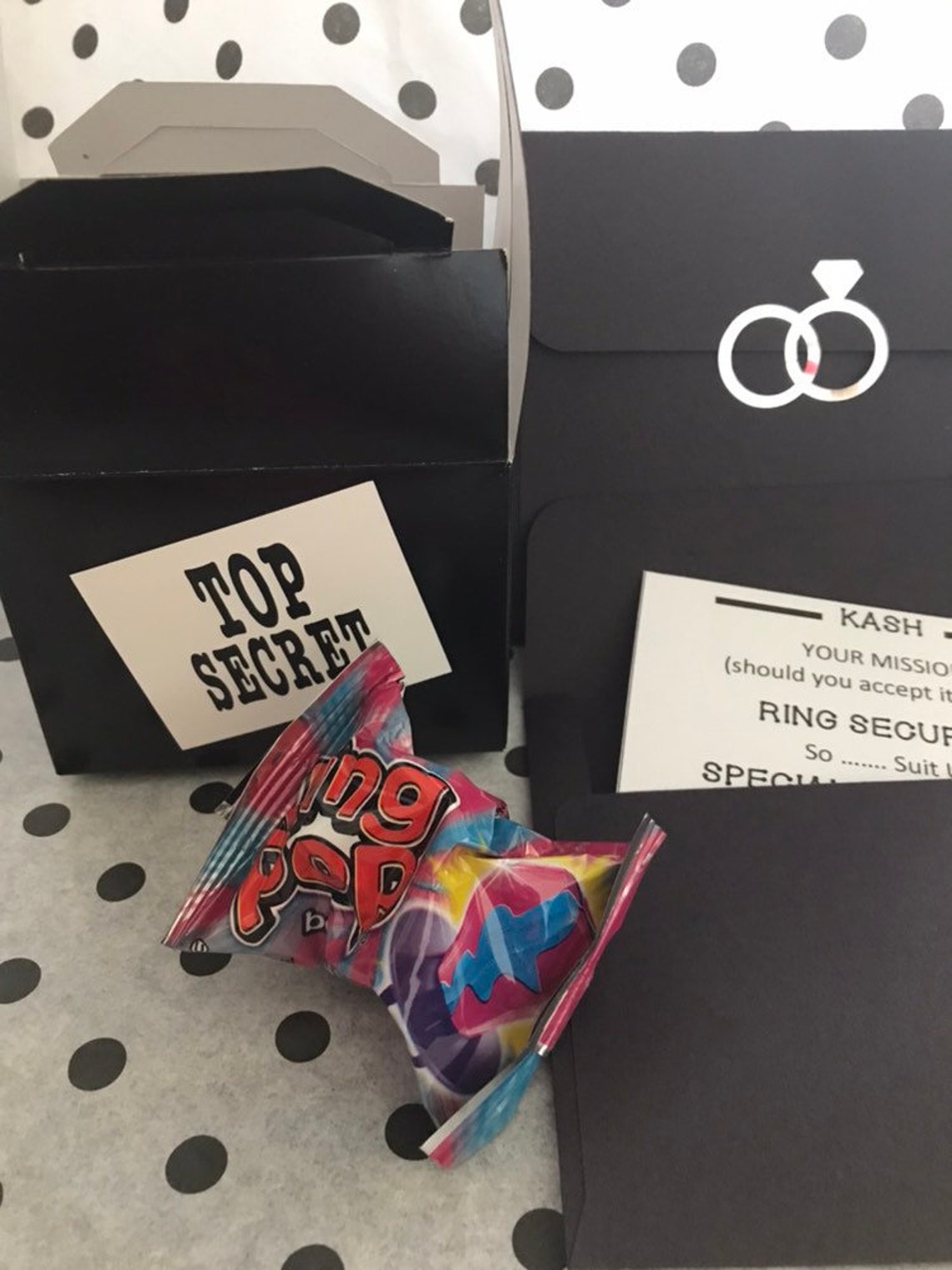 FREE Shipping!!proposal for Ring Security, Personalized Top Secret - Etsy