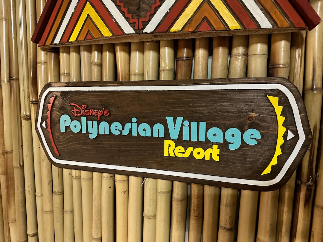Polynesian Walt Disney World Resort Sign Monorail Polynesian Village ...
