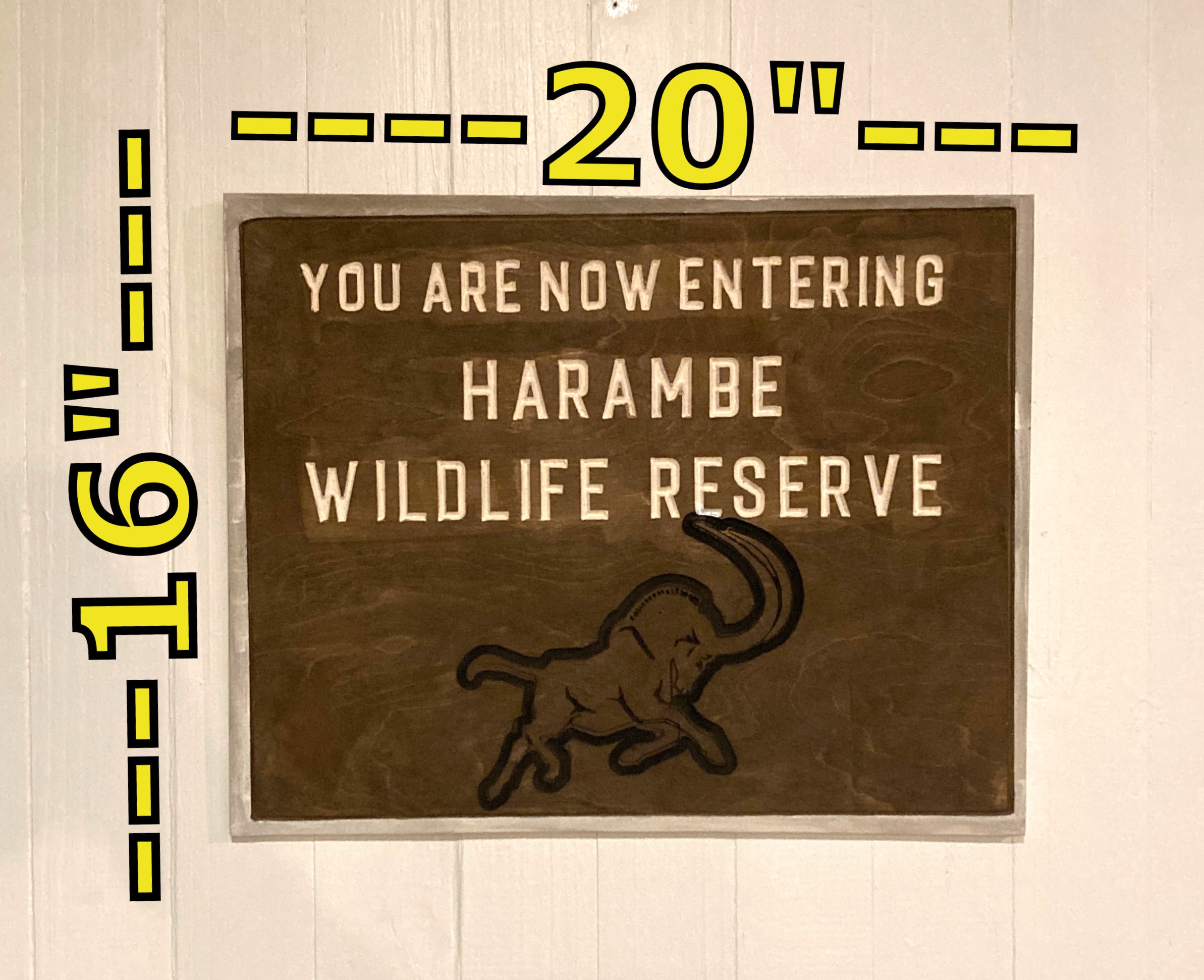 Animal Kingdom Harambe Reserve Wooden Sign Walt Disney World - Etsy