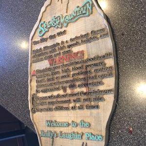 Splash Mountain Warning Sign Disney Inspired Frontierland Magic Kingdom ...