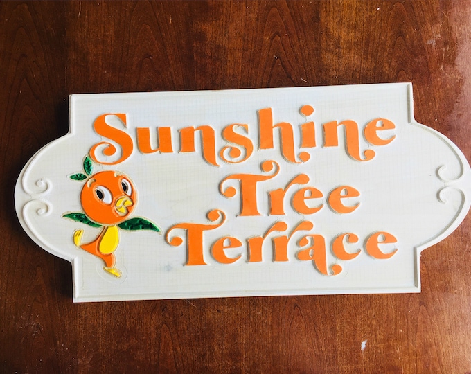 Disney Inspired Sign Sunshine Tree Terrace Sign Orange Bird - Etsy