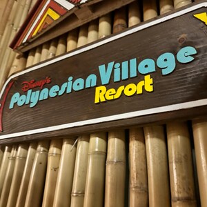 Polynesian Walt Disney World Resort Sign Monorail Polynesian Village ...