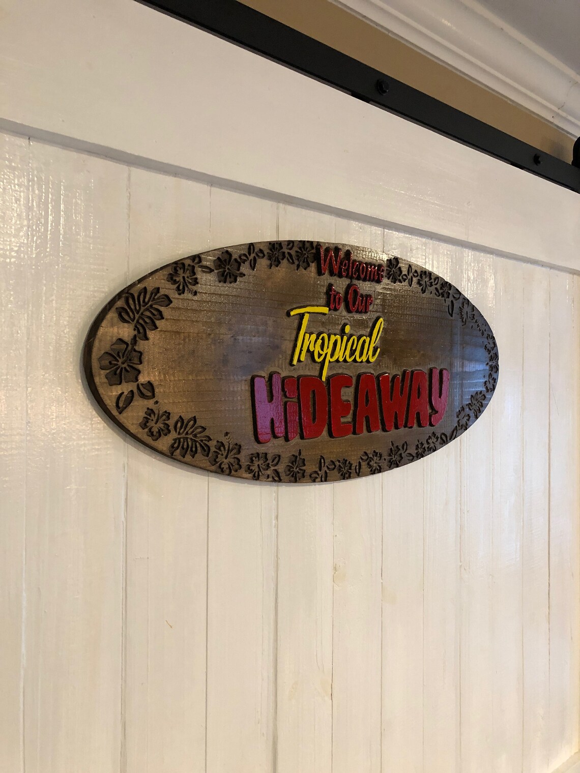 Tropical Hideaway Solid Wood Sign Enchanted Tiki Room - Etsy