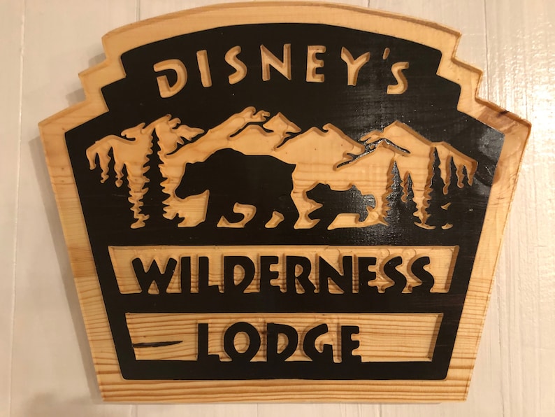 Wilderness Lodge Disneyworld Inspired Solid Wood Sign Walt - Etsy