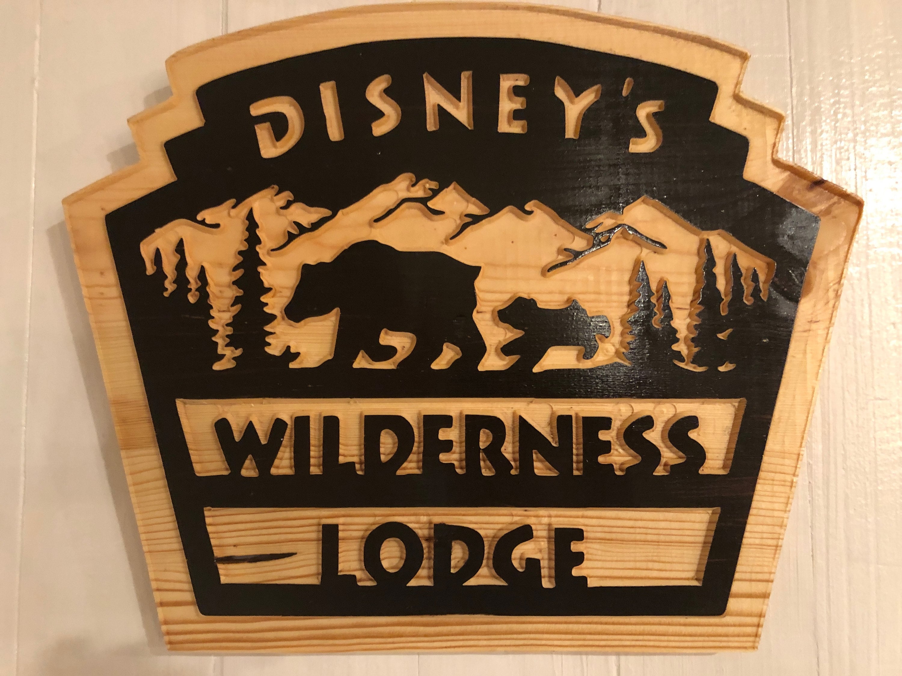 Wilderness Lodge Disneyworld Inspired Solid Wood Sign Walt Disney World ...