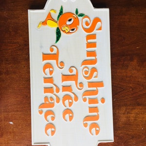 Disney Inspired Sign Sunshine Tree Terrace Sign Orange Bird Sign ...