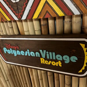Polynesian Walt Disney World Resort Sign Monorail Polynesian Village ...