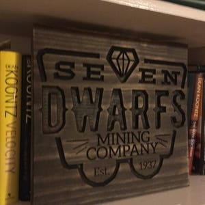 Snow White Seven Dwarfs Mine Train Walt Disney World Wooden Sign - Etsy