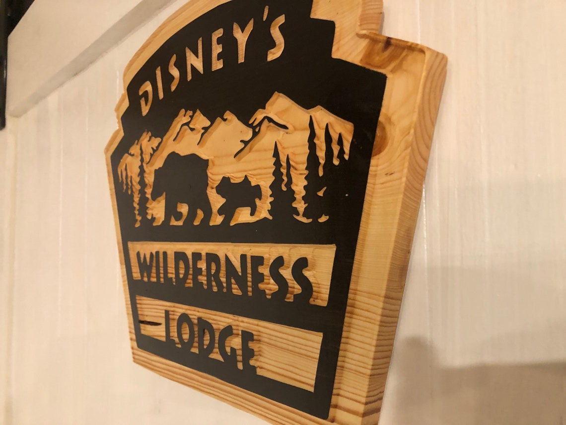 Wilderness Lodge Disneyworld Inspired Solid Wood Sign Walt - Etsy