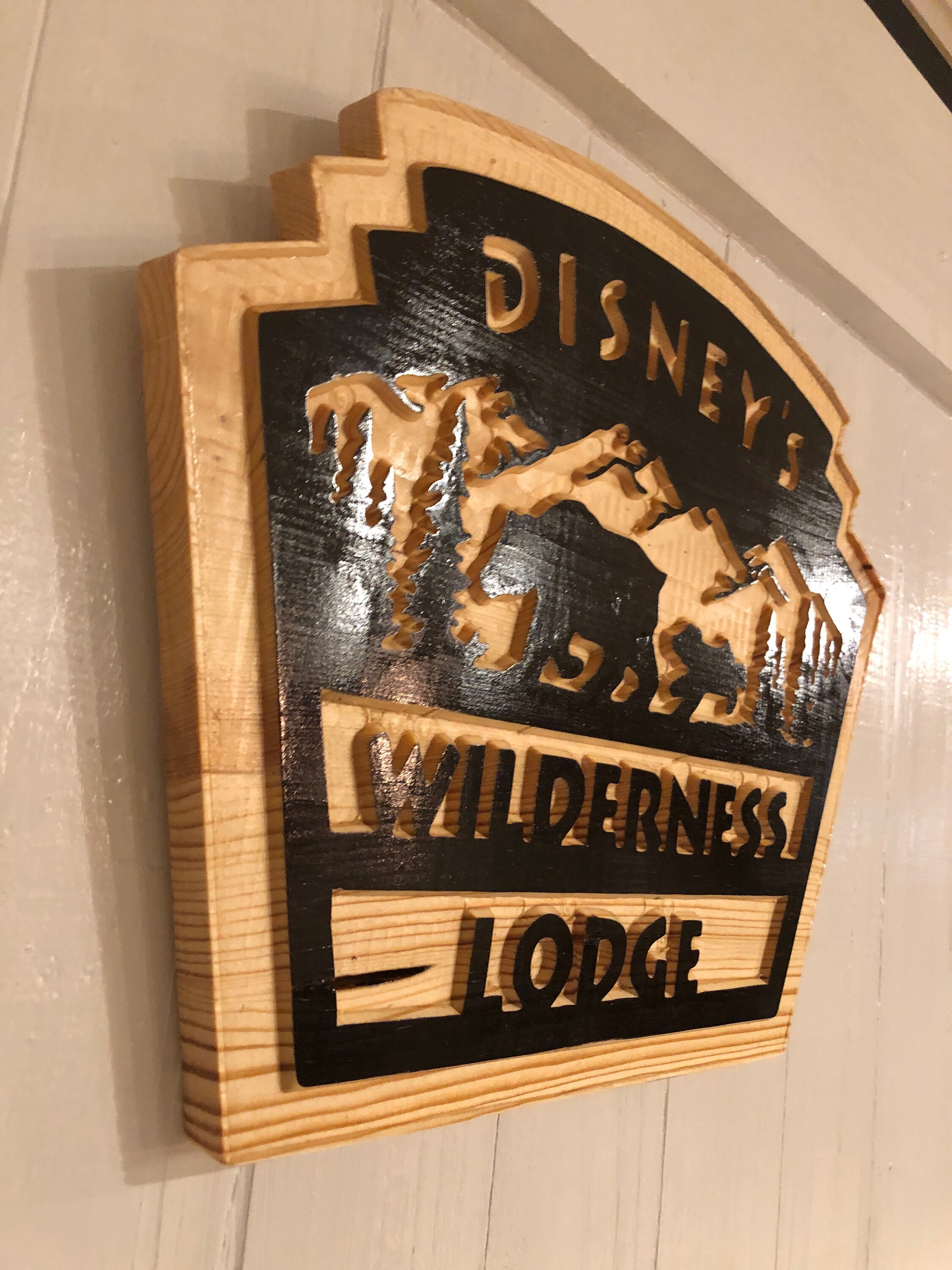 Wilderness Lodge Disneyworld Inspired Solid Wood Sign Walt Disney World ...