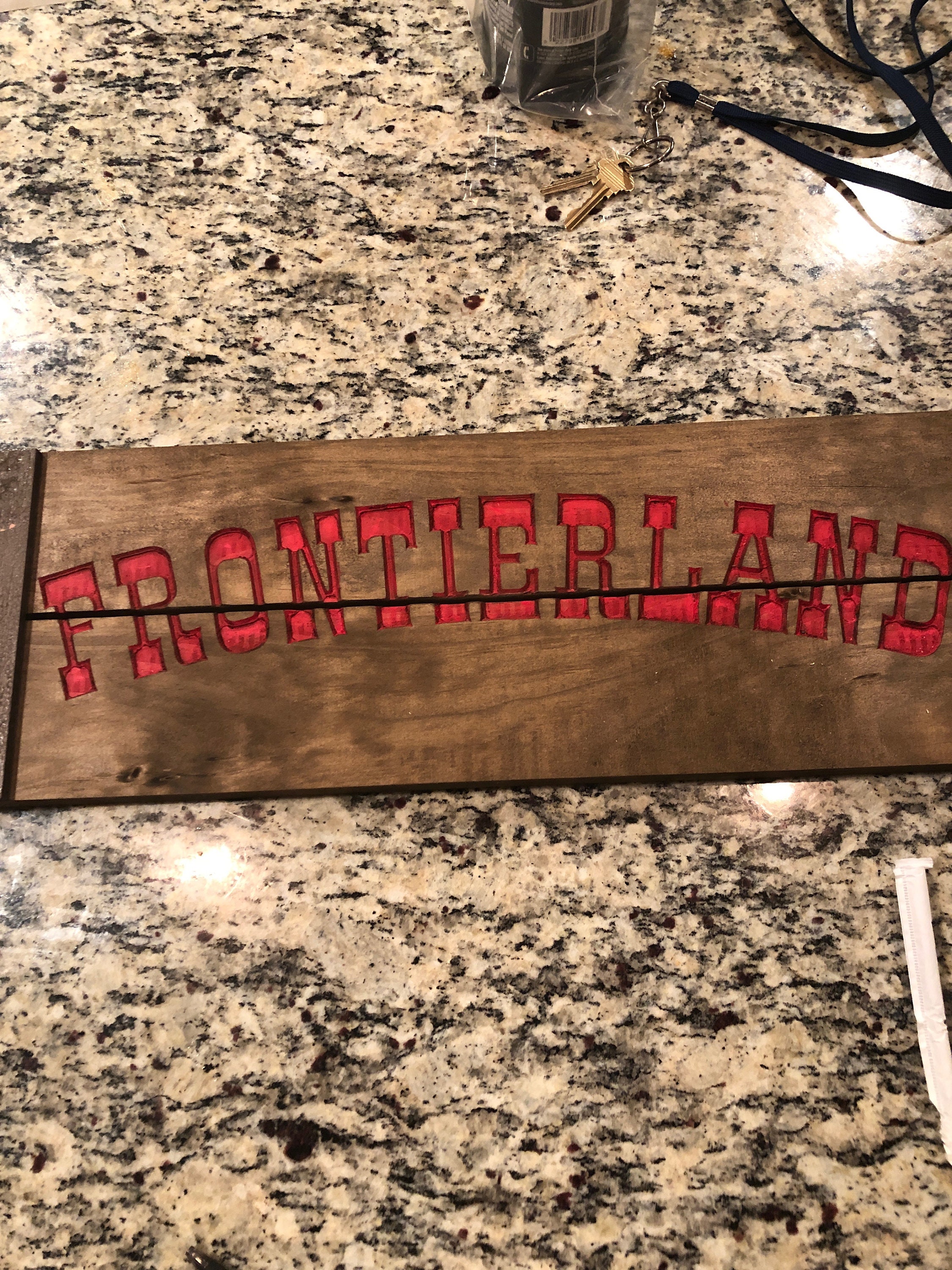 Frontierland Sign Magic Kingdom Splash Mountain Big Thunder Mountain ...