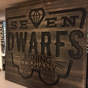 Snow White Seven Dwarfs Mine Train Walt Disney World Wooden Sign - Etsy