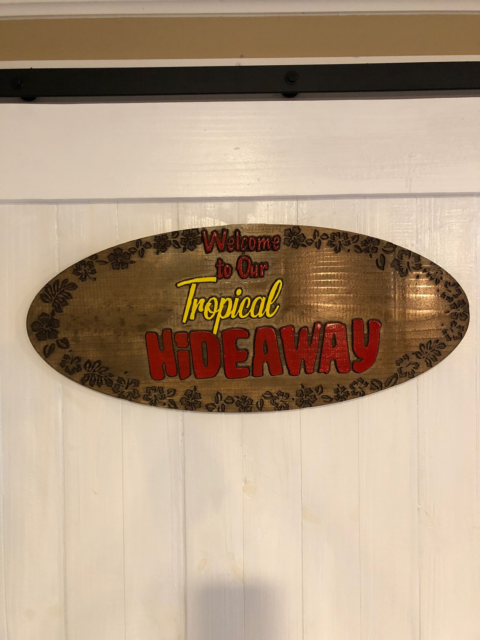 Tropical Hideaway Solid Wood Sign Enchanted Tiki Room | Etsy