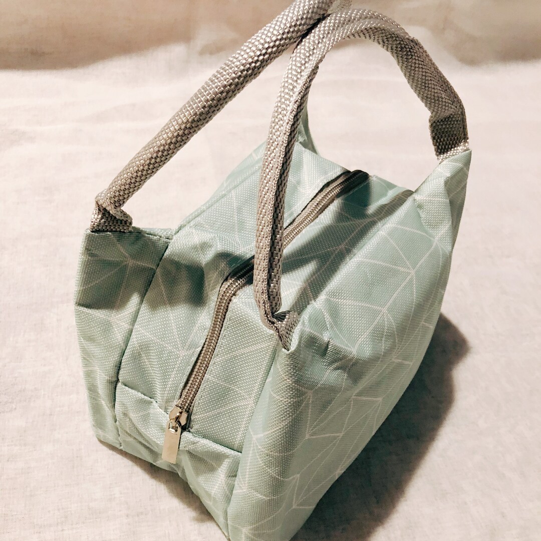 Nylon Oxford Lunch Bag- Insulated - Modern Simple Geometric - Hand Made ...
