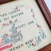 Vintage Completed Cross Stitch Kitchen Sampler Framed Glass Farmhouse ...