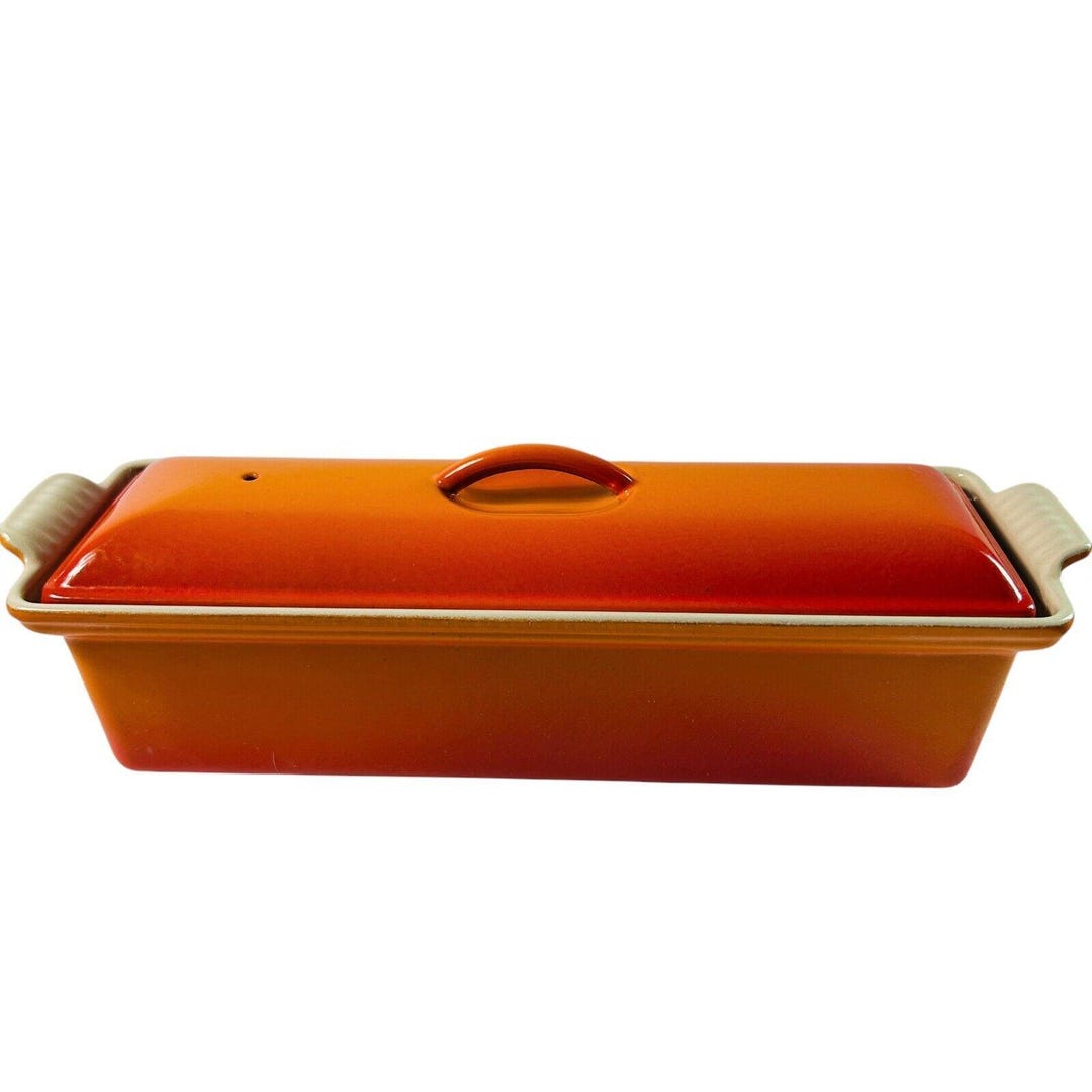 Vintage Le Creuset Orange Enamel Terrine Loaf Pan With Lid 32 - Etsy