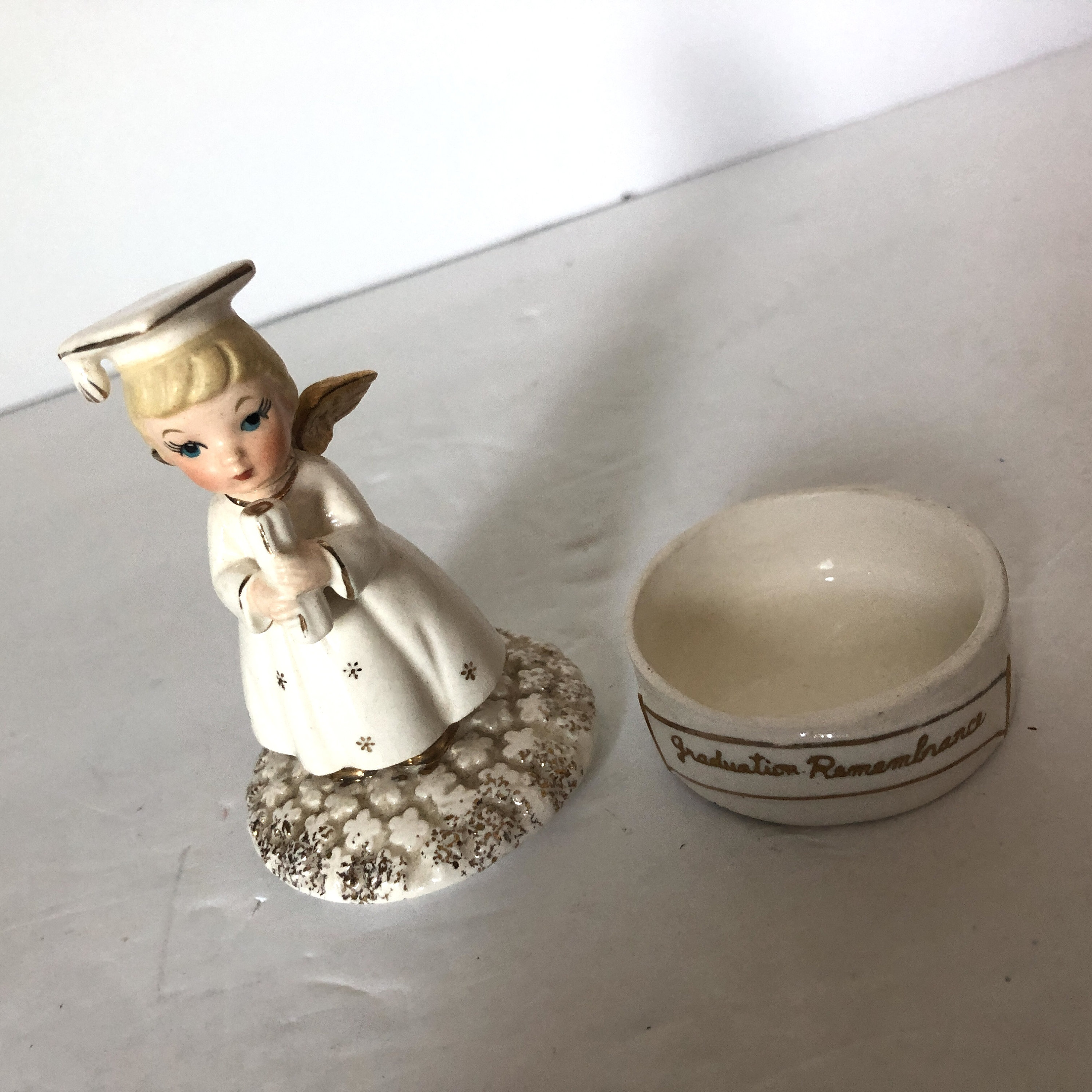 Vintage Blonde Girl Angel Graduation Remembrance Trinket Box - Etsy