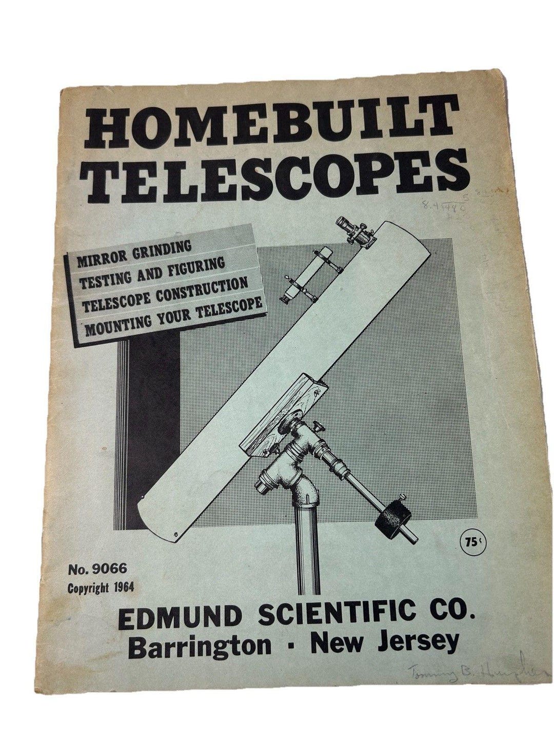 Edmund Scientific Homebuilt Telescopes 9066 Vintage 1964 Construction ...