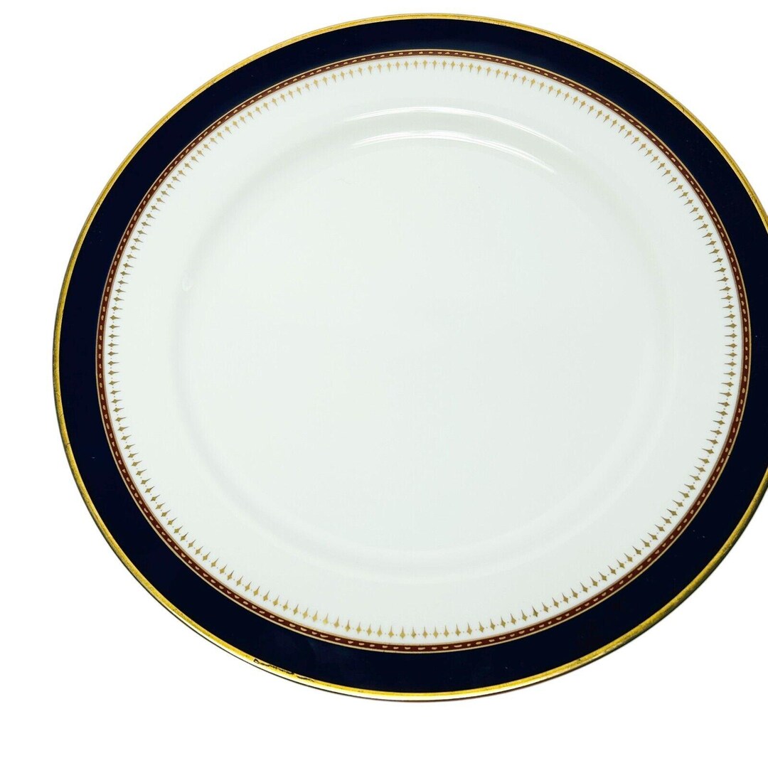 Vintage Fitz and Floyd Starburst Dinner Plate Cobalt Inglaze Japan Gold ...