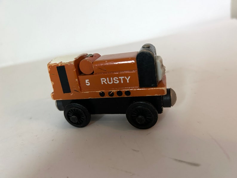 Thomas the Tank Engine Rusty Wooden Train Vintage 1994 White Roof - Etsy