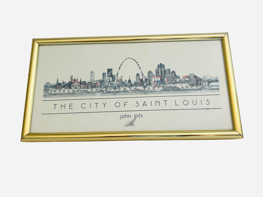 John Pils the City of St Louis Color Copy Edition Gold Framed Print 9 ...