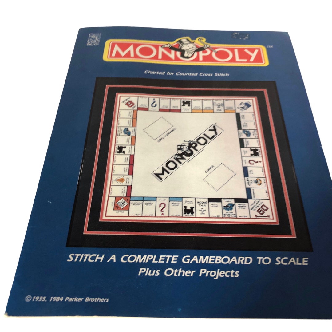 Monopoly Gameboard Counted Cross Stitchpattern Leaflet 1984 - Etsy