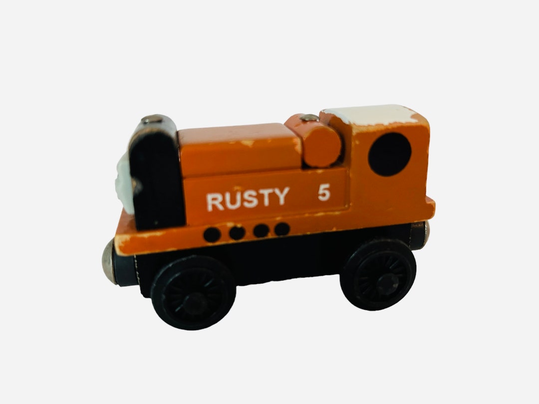 Thomas the Tank Engine Rusty Wooden Train Vintage 1994 White Roof - Etsy