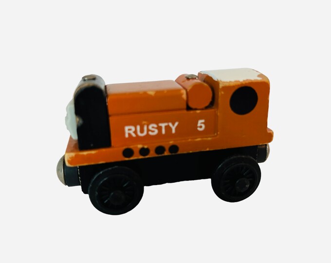 Thomas the Tank Engine Rusty Wooden Train Vintage 1994 White Roof - Etsy