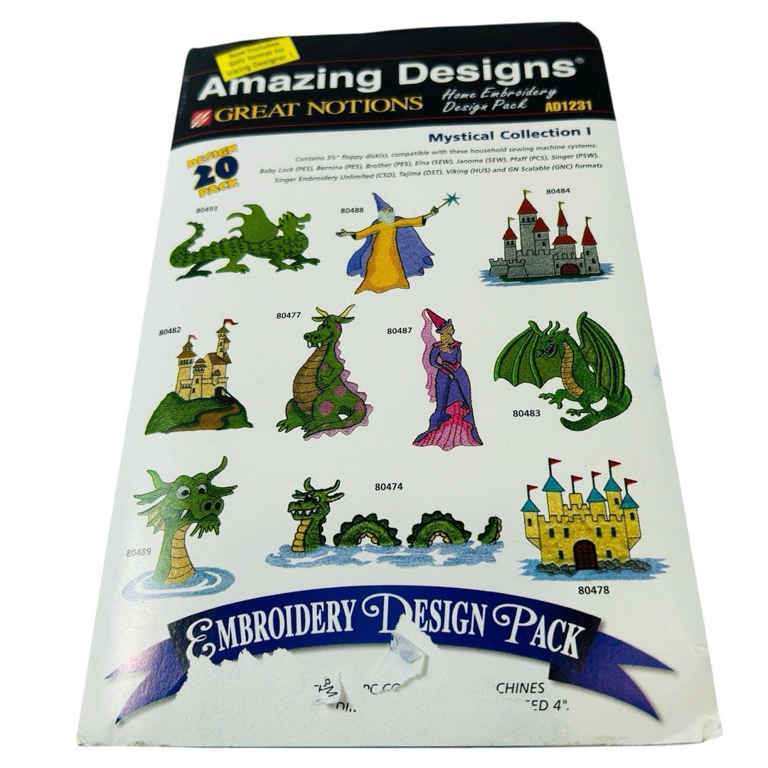 Amazing Designs Mystical Collection I Embroidery Floppy Disks AD1231 ...