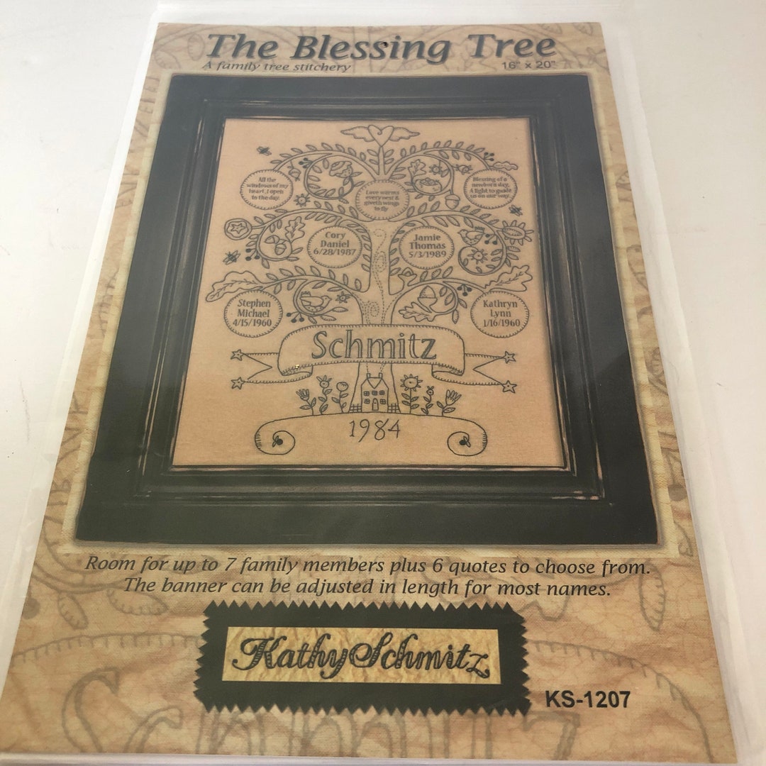 The Blessing Tree Family Genealogy Embroidery Pattern - Etsy