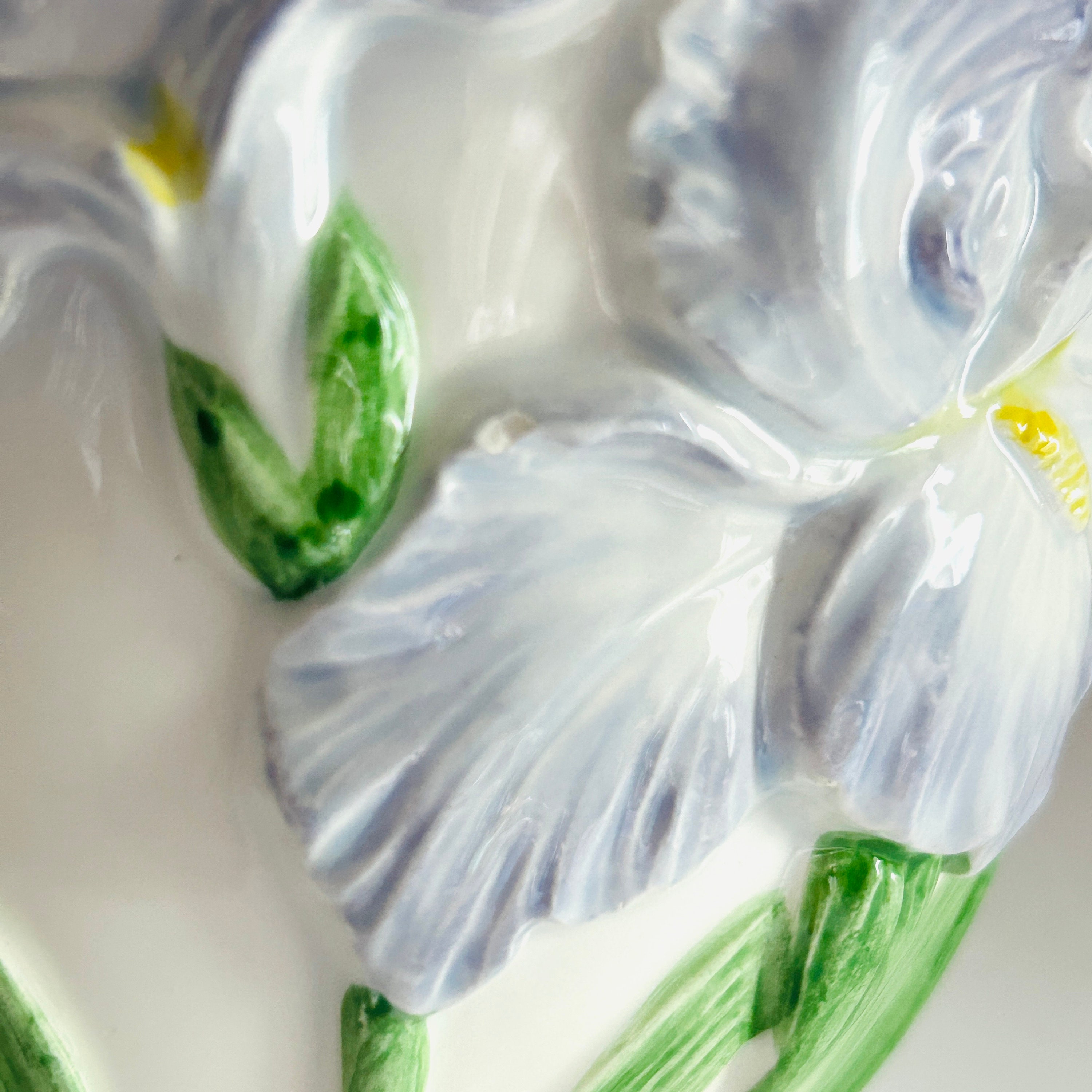 Vintage Mary Ann Baker Iris Floral Teapot White Ceramic Purple Flower READ 6 - Etsy