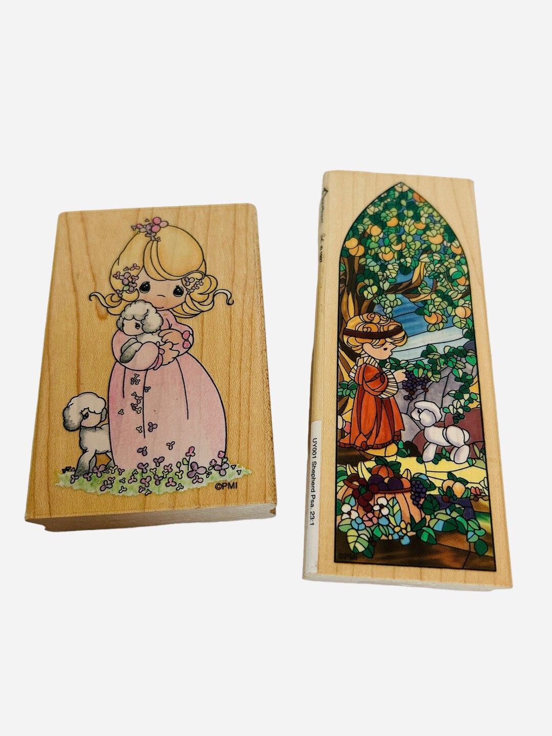 Stampendous Precious Moments Wood Mounted Stamps Shepard Sheep Easter ...