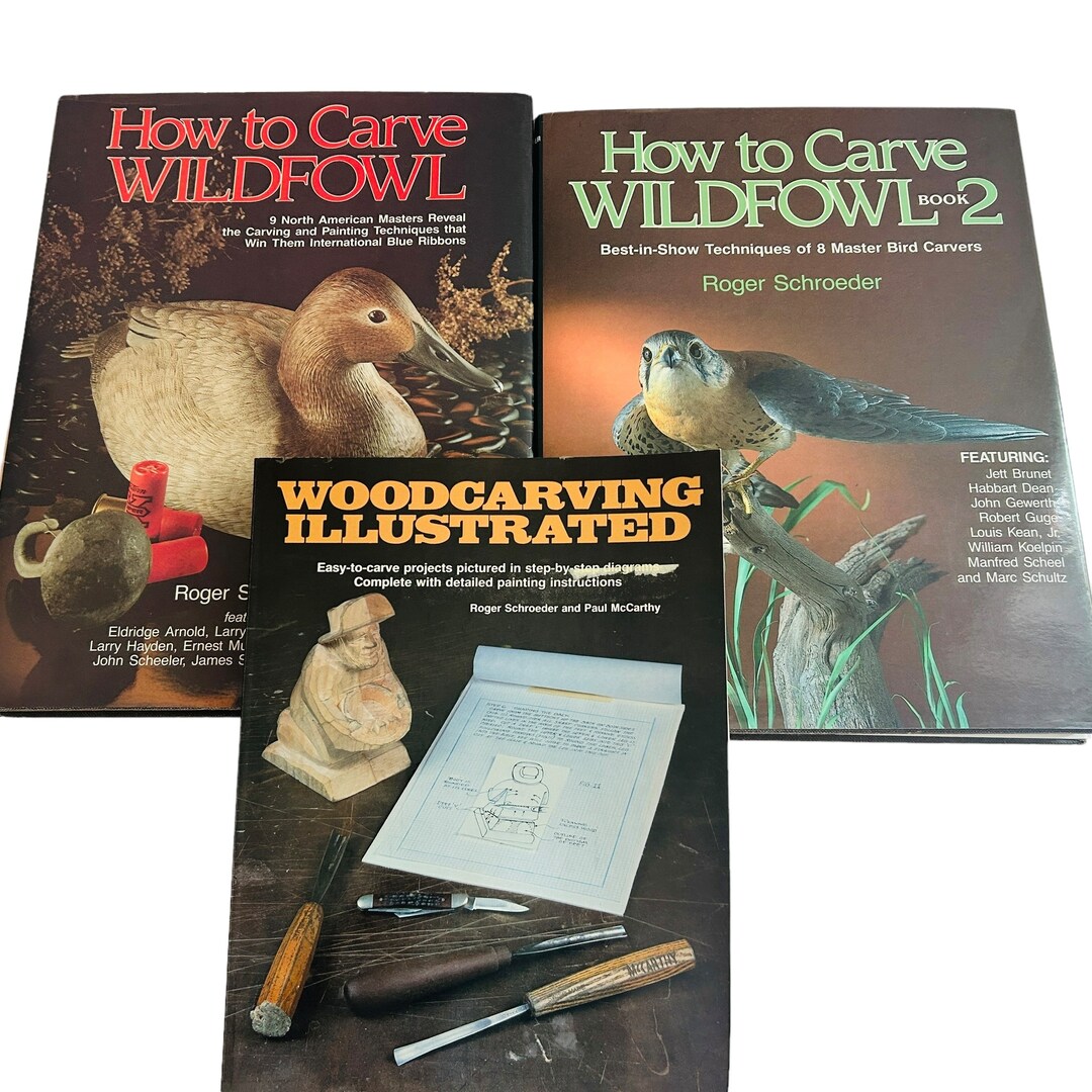 How to Carve Wildfowl Book 1 and 2 Woodcarving Illustrated Roger ...