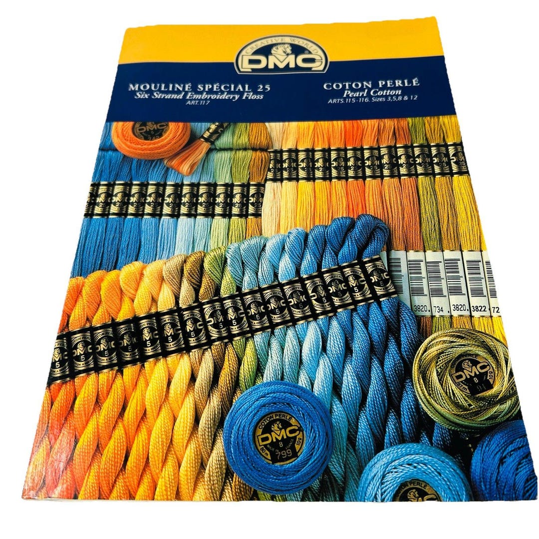DMC Floss Color Card Sampler Book W100C Six Strand Embroidery Pearl ...