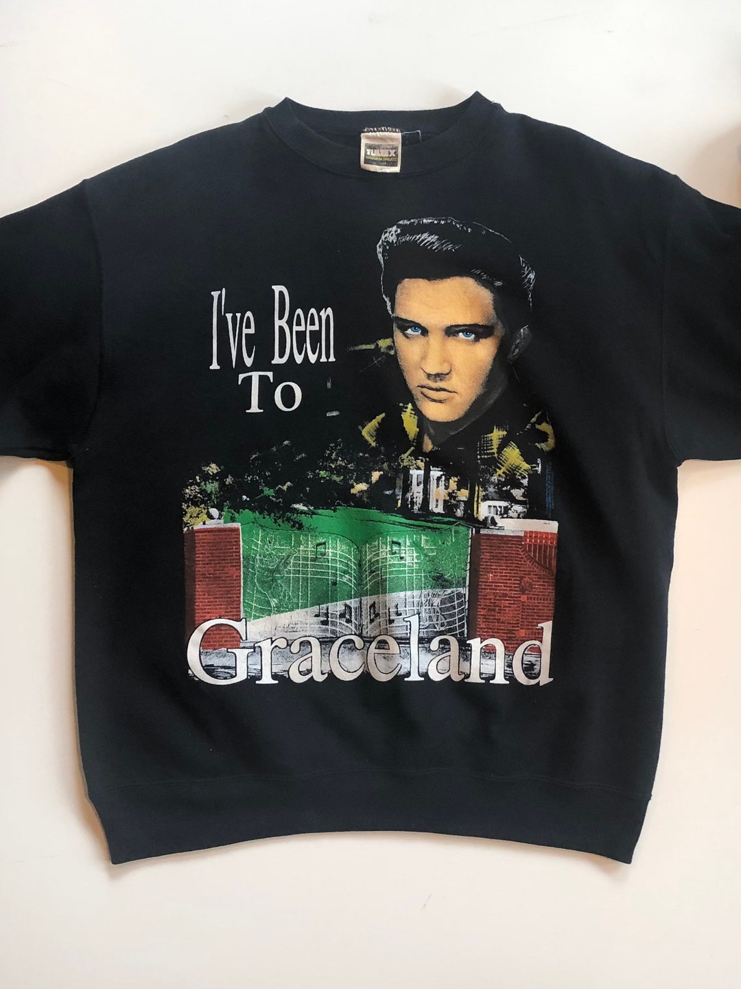 Vintage Elvis Sweatshirt, Graceland Elvis Presley Sweatshirt, Black ...