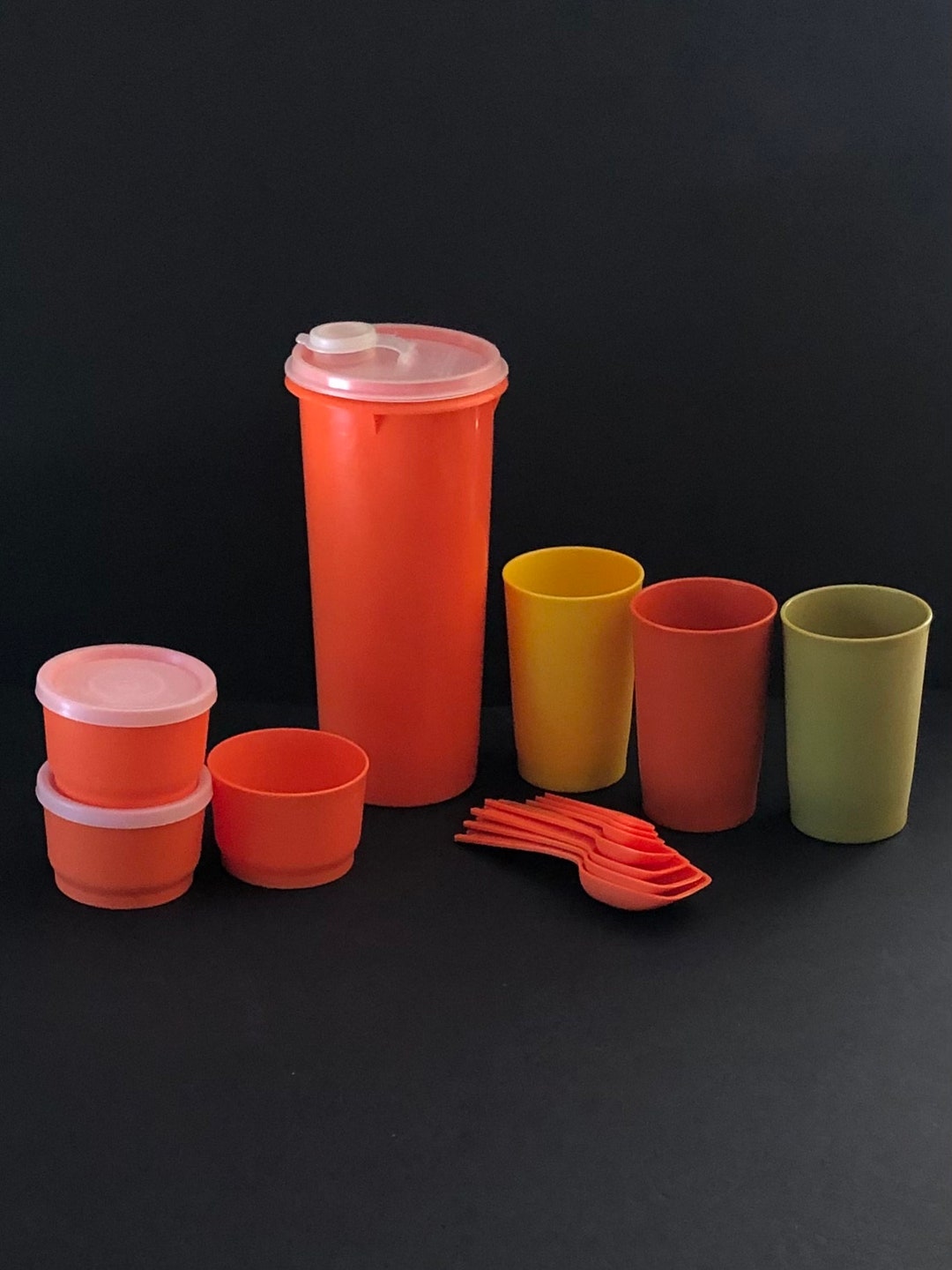 Vintage Tupperware Tumblers, Tupperware Pitcher, Tupperware Measuring ...