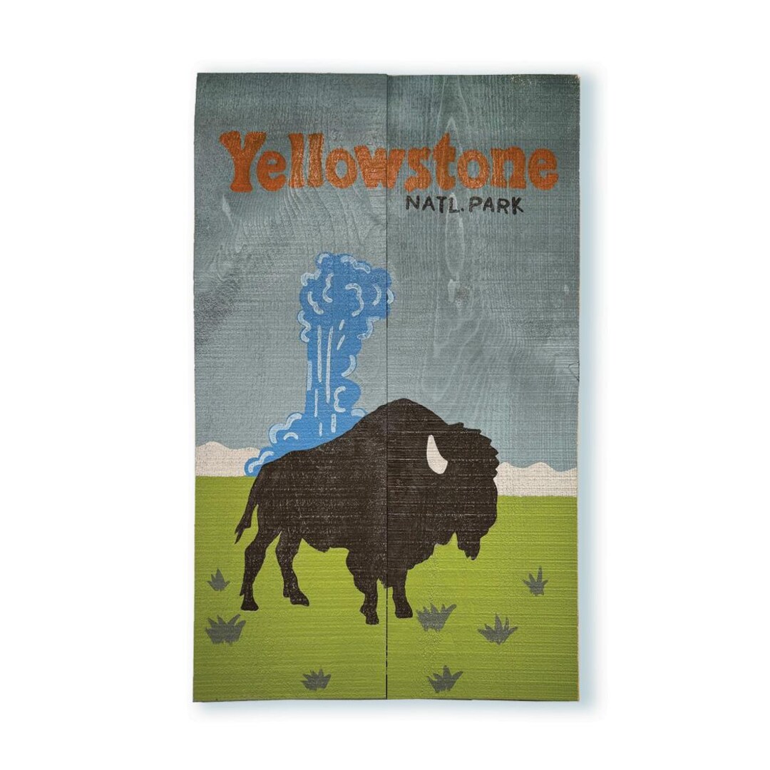 Yellowstone National Park Hand Painted Wooden Sign - Etsy