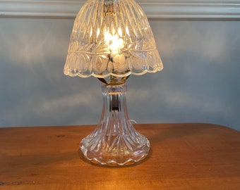Lead Crystal, Crystal Lamp, Accent Lamp, Pinwheel, Vintage, Crystal ...