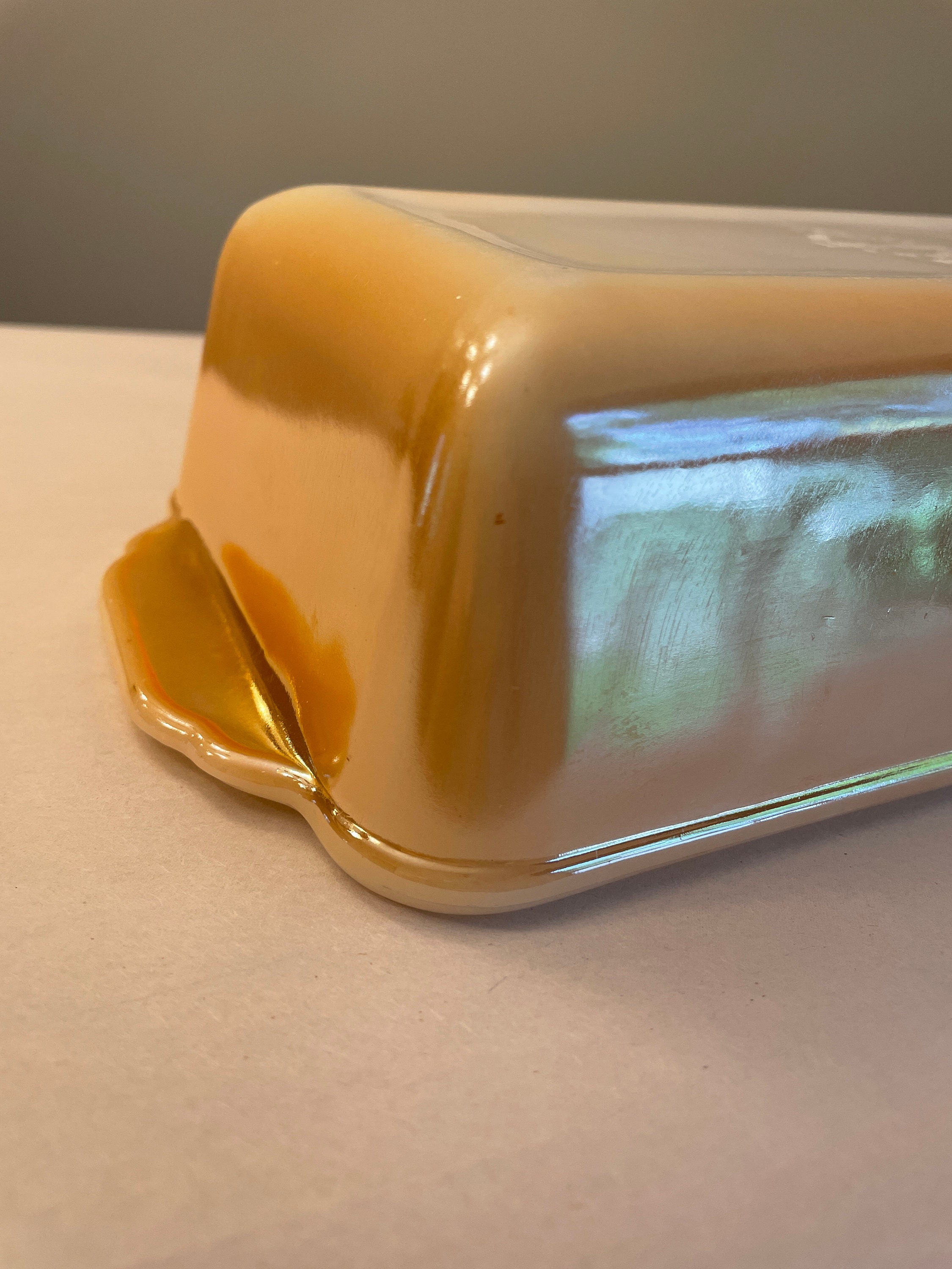 Peach Lusterware Loaf Pan-fire King-#409 - Etsy