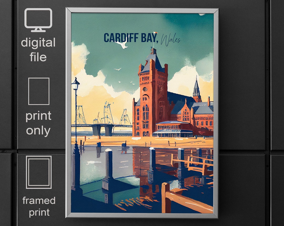 Cardiff Bay. Original/unique Watercolor Art. - Etsy