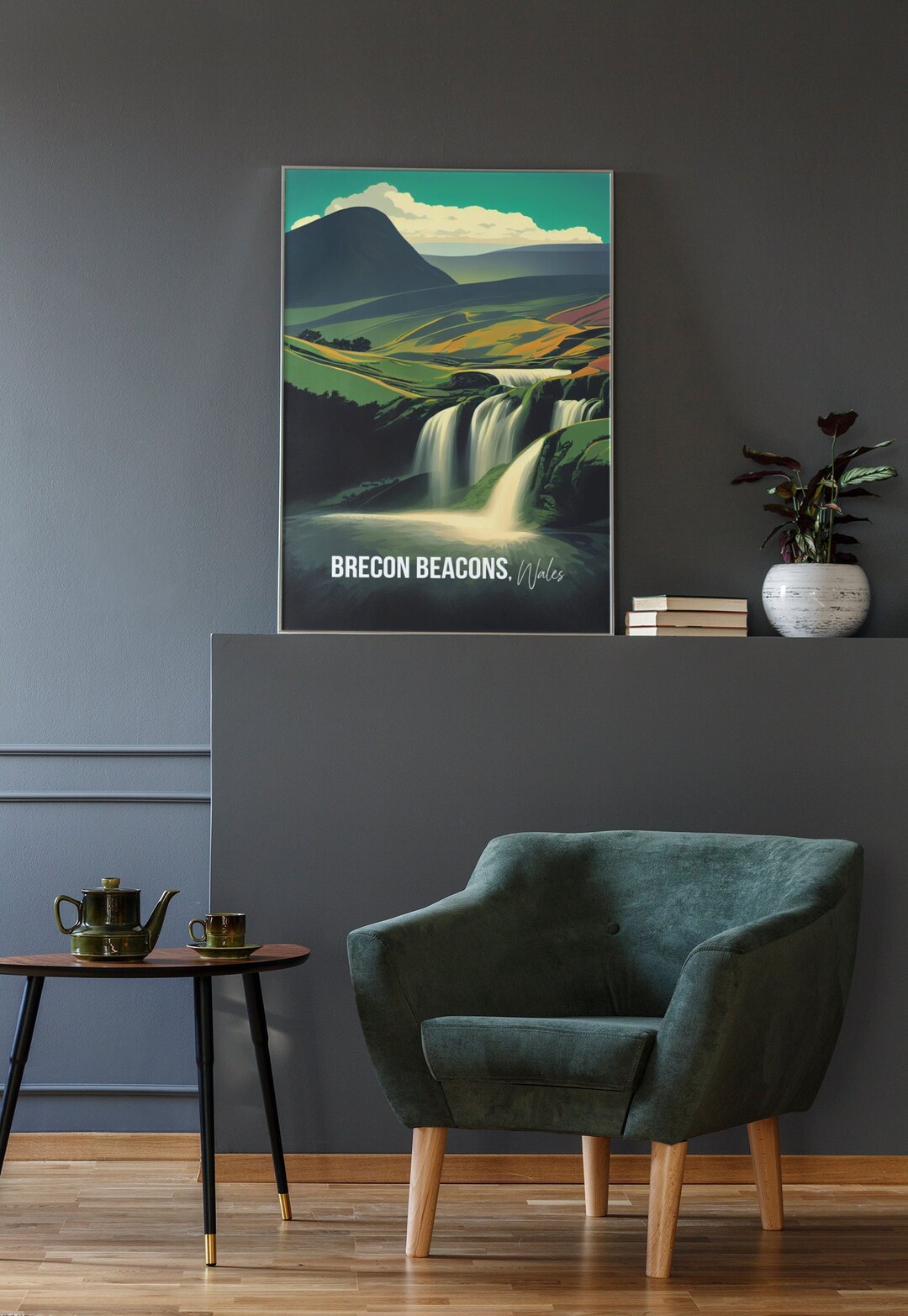 Waterfall Brecon Beacons National Park Poster Art Print - Etsy