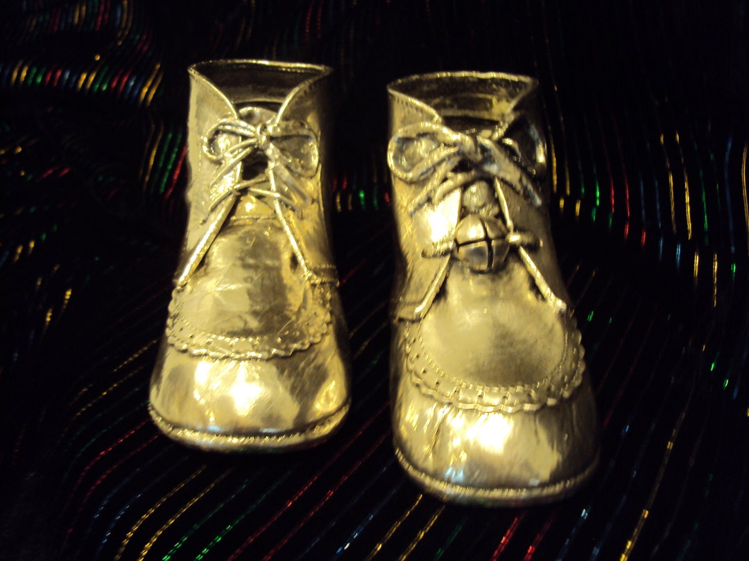 Boy's Silver Baby Shoes - Etsy