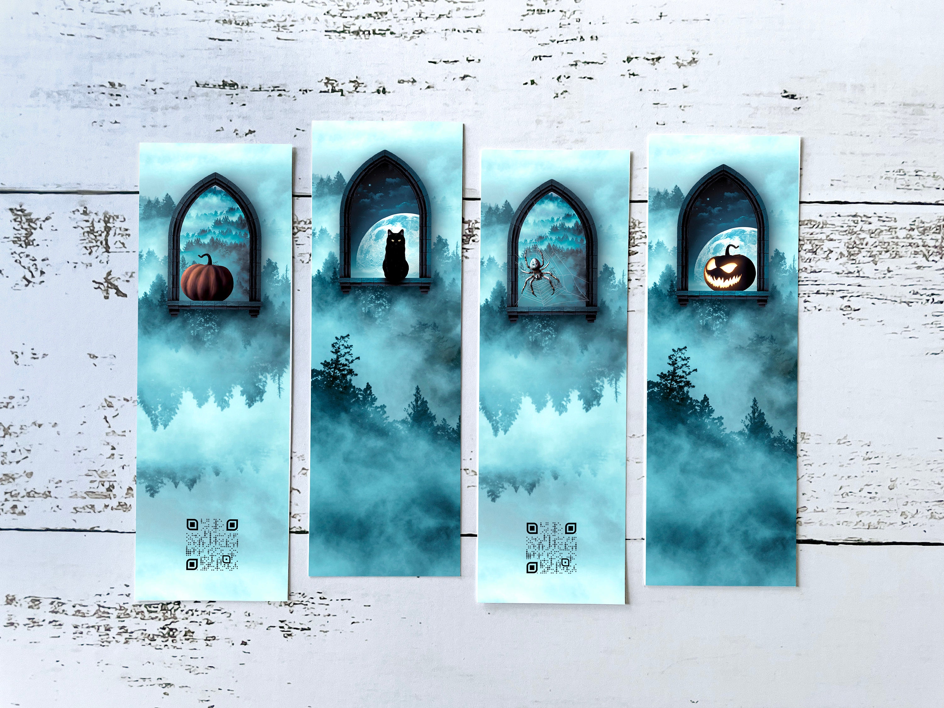 Set of 3 Double Sided Printable Bookmarks | Halloween | Pumpkin | Black ...