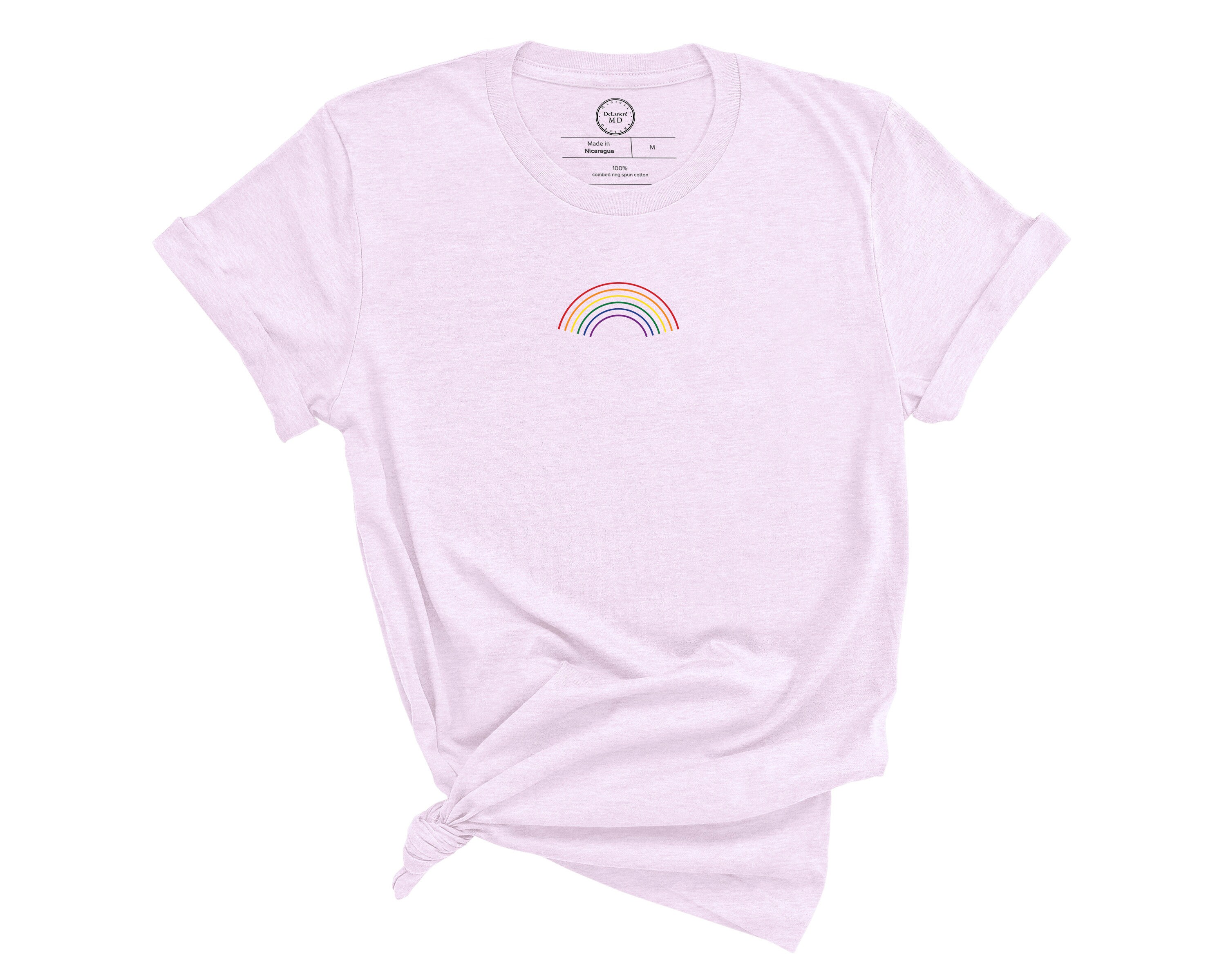 Rainbow Pride Shirt | Subtle Rainbow Flag LGBTQ+ T-shirt | Pride Month ...