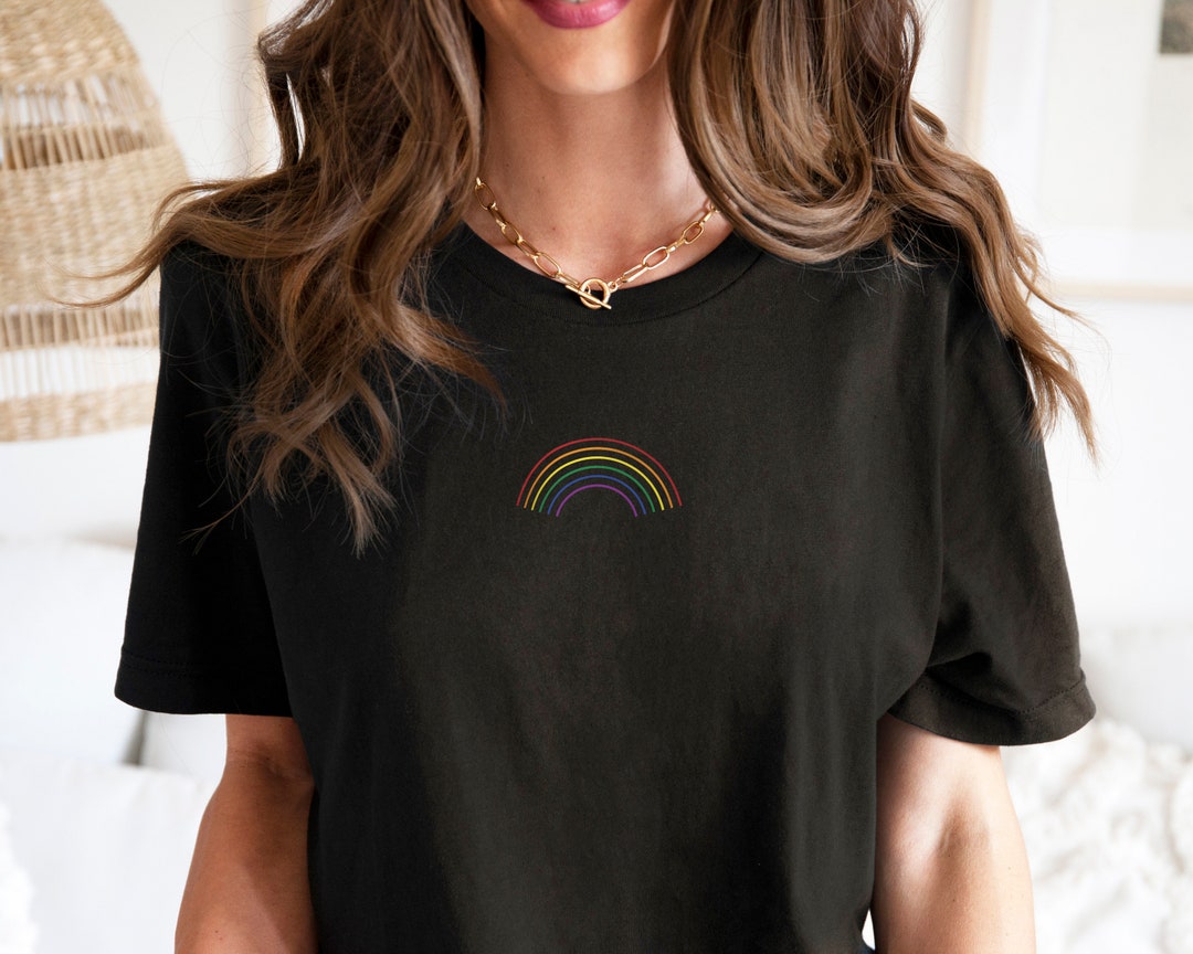 Rainbow Pride Shirt | Subtle Rainbow Flag LGBTQ+ T-shirt | Pride Month ...