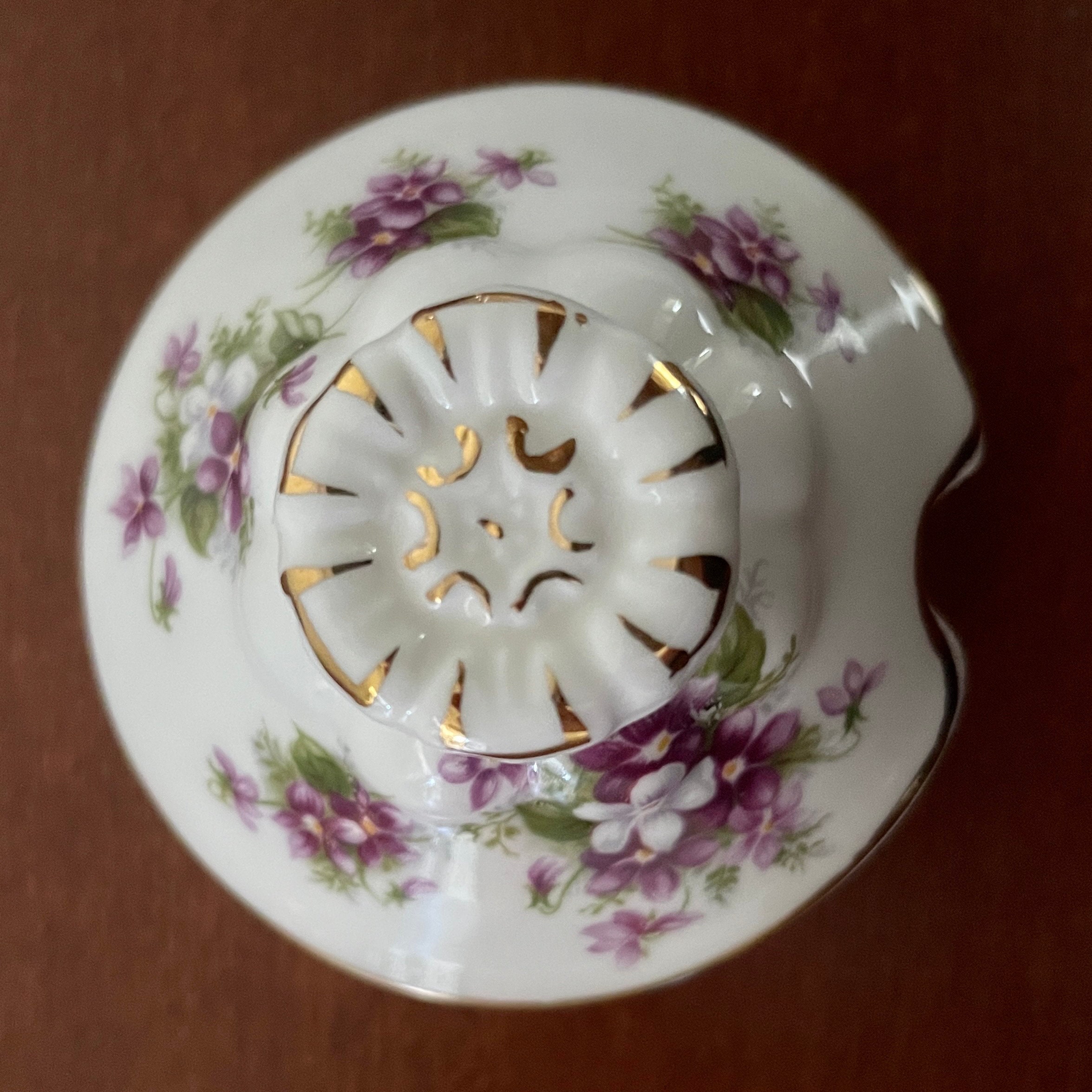 Royal Albert Sweet Violets Bone China Marmalade Jar | Vintage England ...