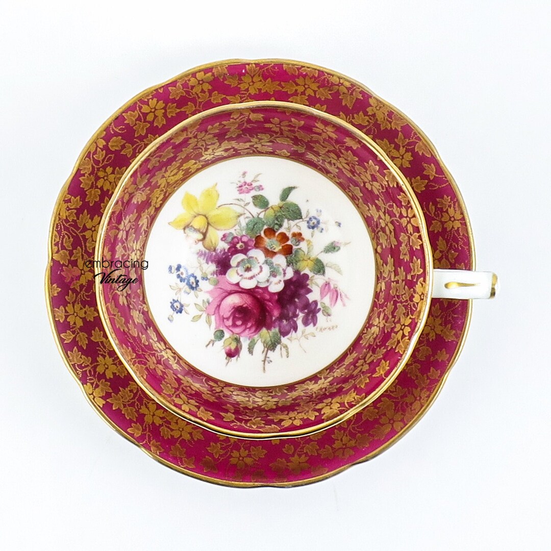 HAMMERSLEY Vintage Teacup & Saucer | Artist Signed | Bone China | Made ...