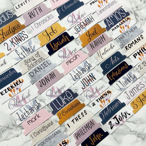 Begin Again Single Sided Bible Tabs WITH Adhesive Double - Etsy