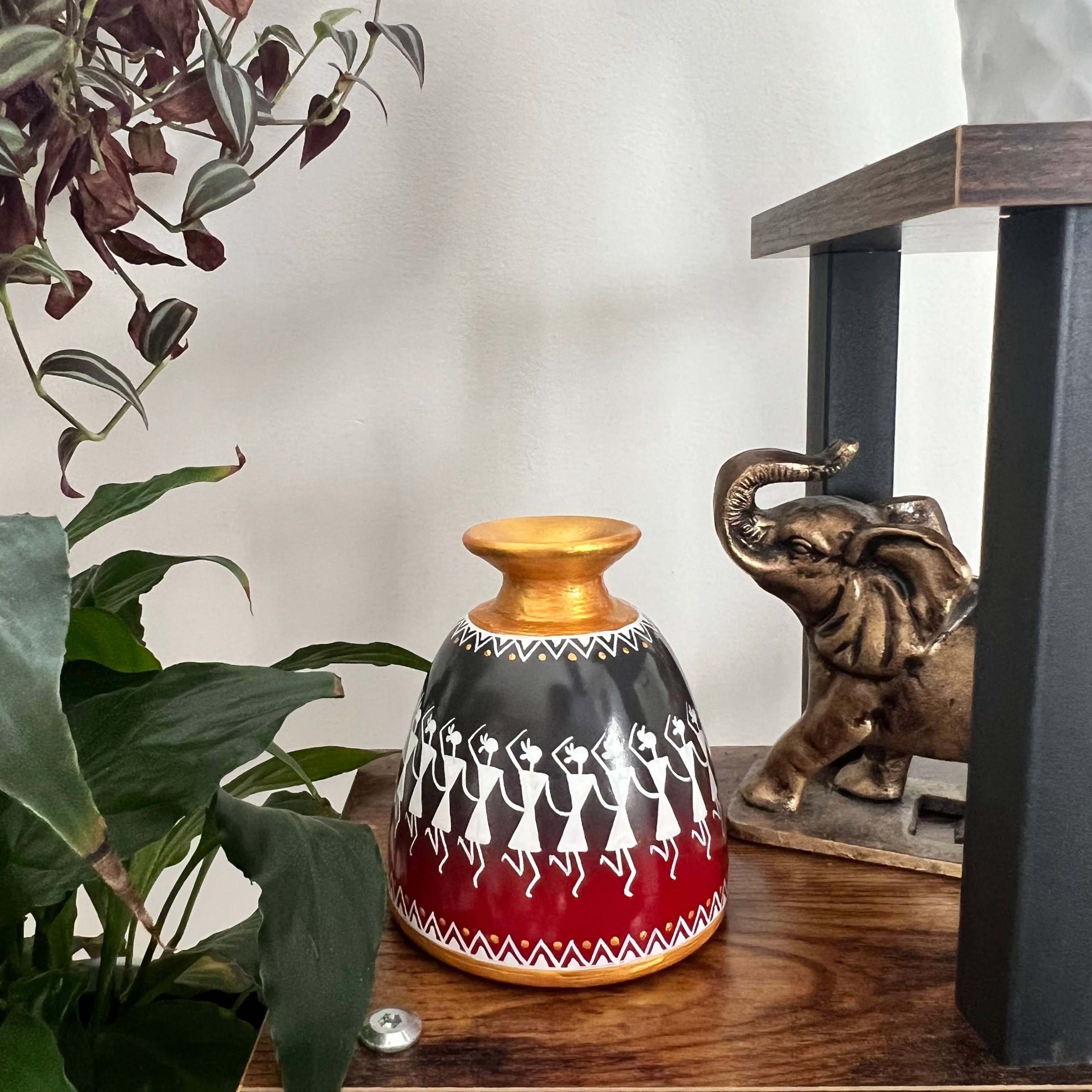 Warli Art On Pots
